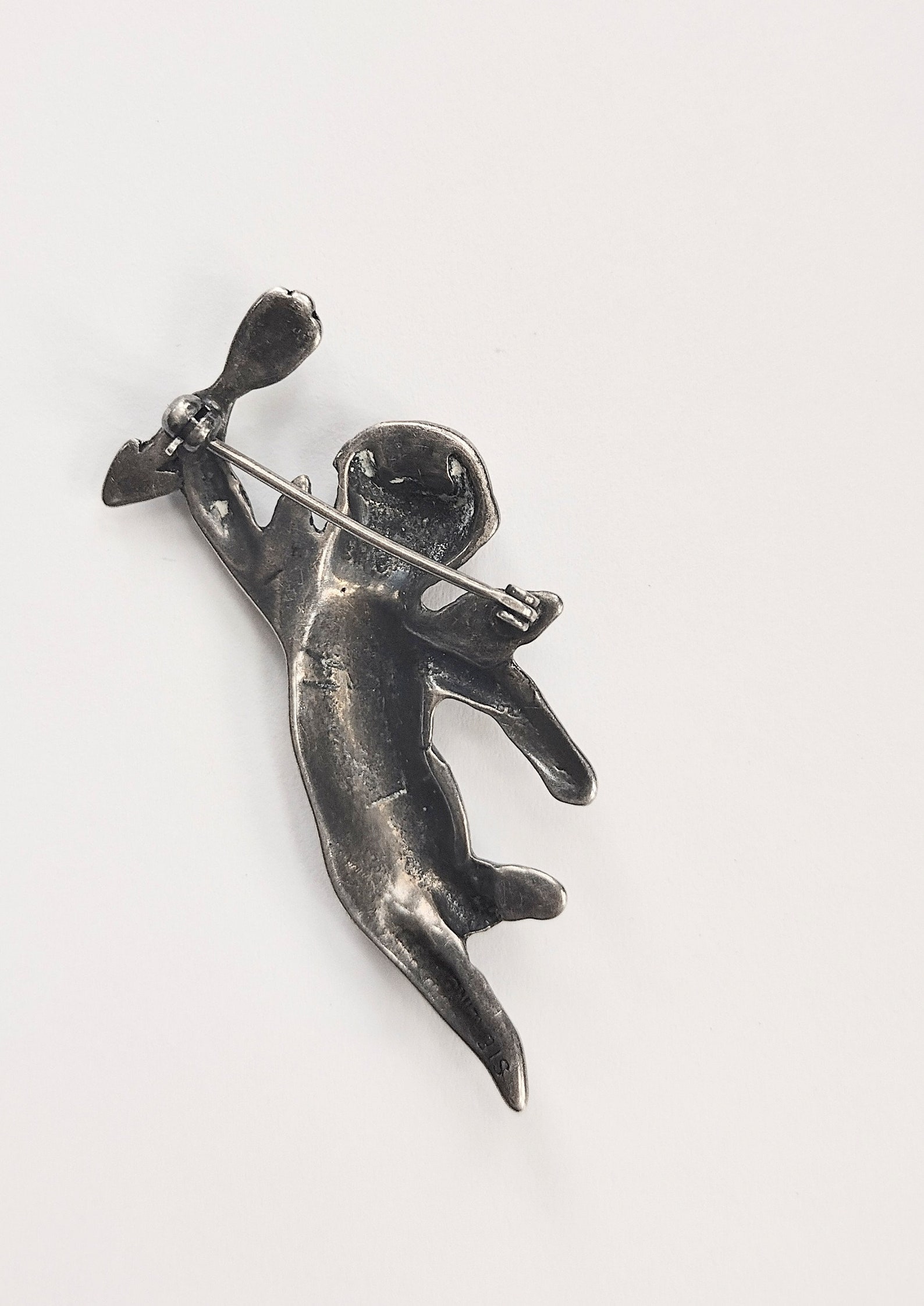 STERLING SILVER Cupid Pin | Cherub,angel,silver,brooch, Victorian - Etsy