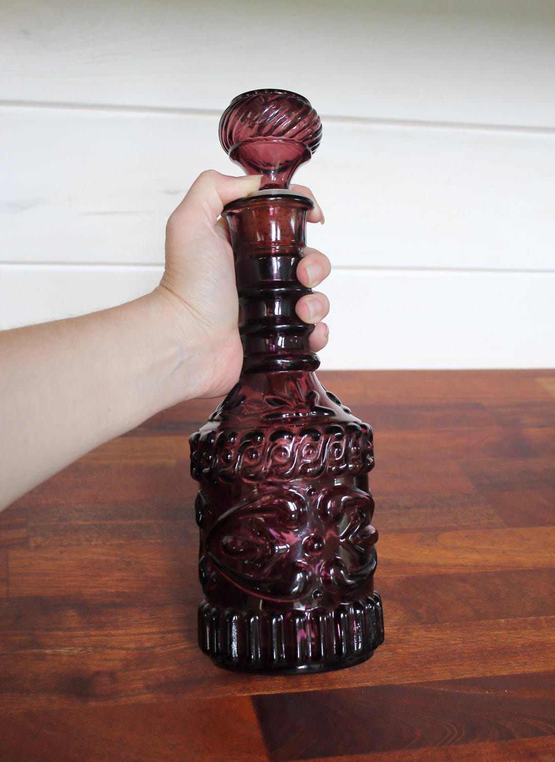 VINTAGE JIM BEAM Purple Decanter| Mid Century, Glass, Genie Bottle - Etsy