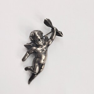 STERLING SILVER Cupid Pin | Cherub,angel,silver,brooch, Victorian - Etsy