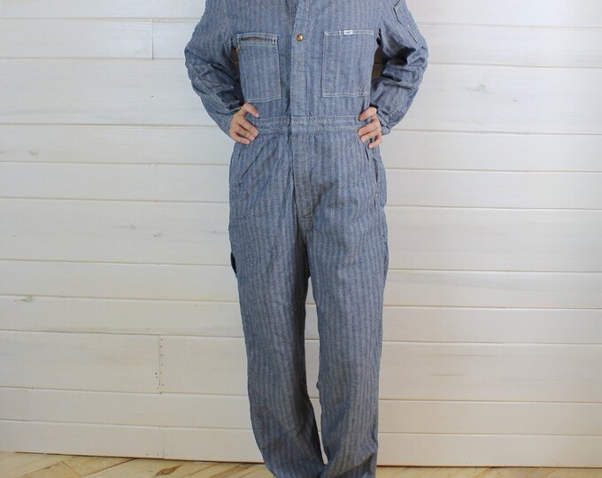 1950s LEE UNIONALLS | Boiler Suit, Railroad Hickory Stripe - Etsy