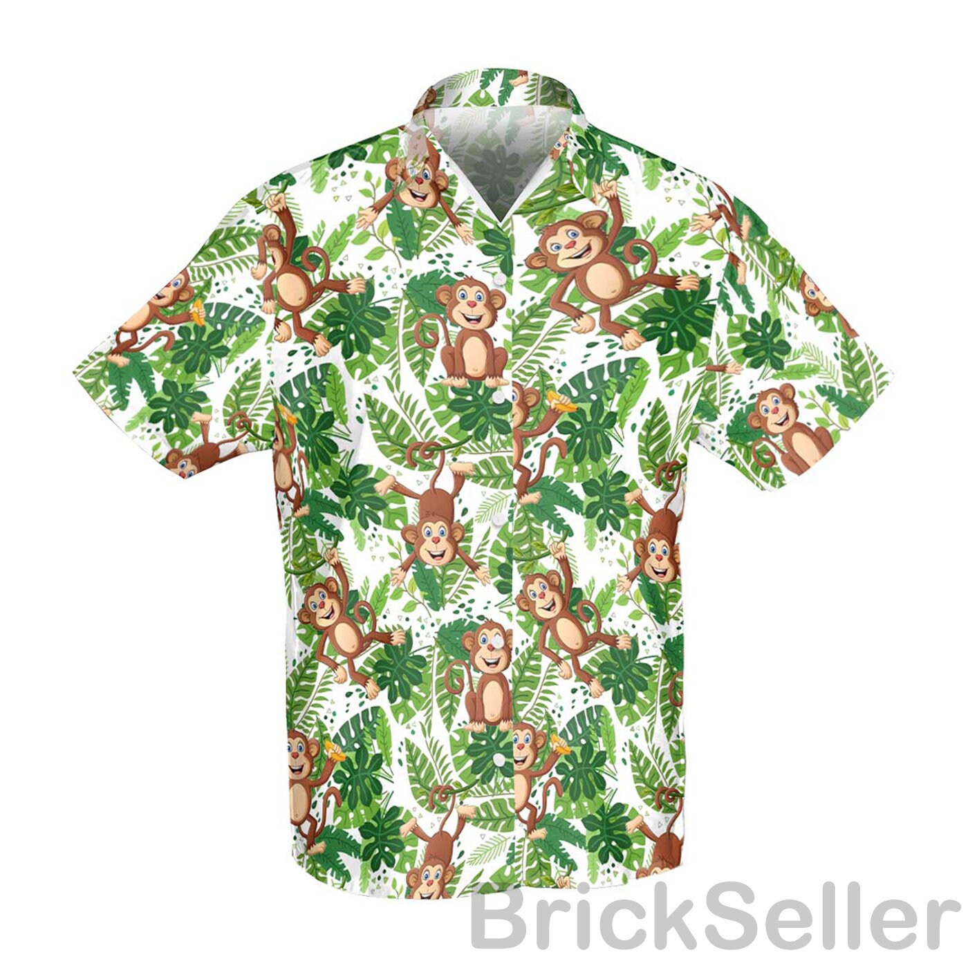 Funny Monkey Hawaiian Shirt Monkey Beach Shirt Monkey Summer - Etsy