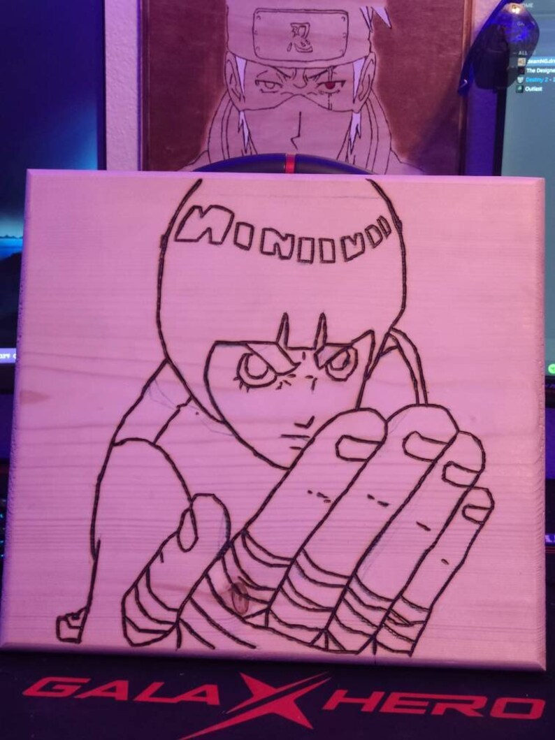 Custom Wood Burnt Anime Plaque - Etsy