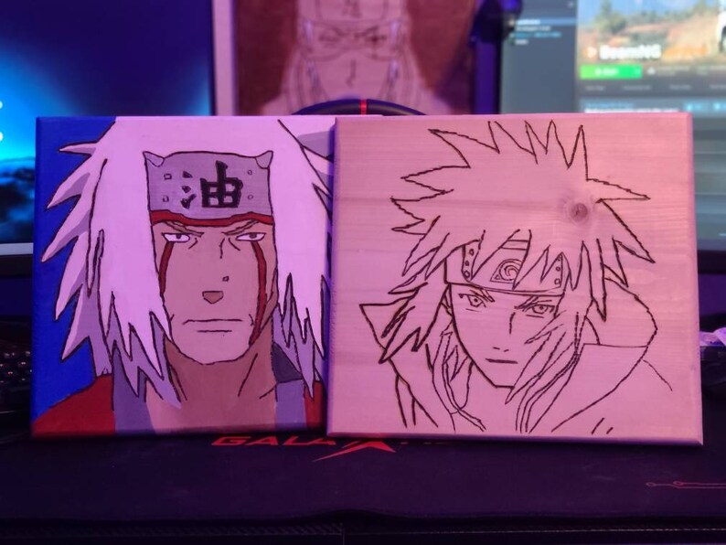 Custom Wood Burnt Anime Plaque - Etsy