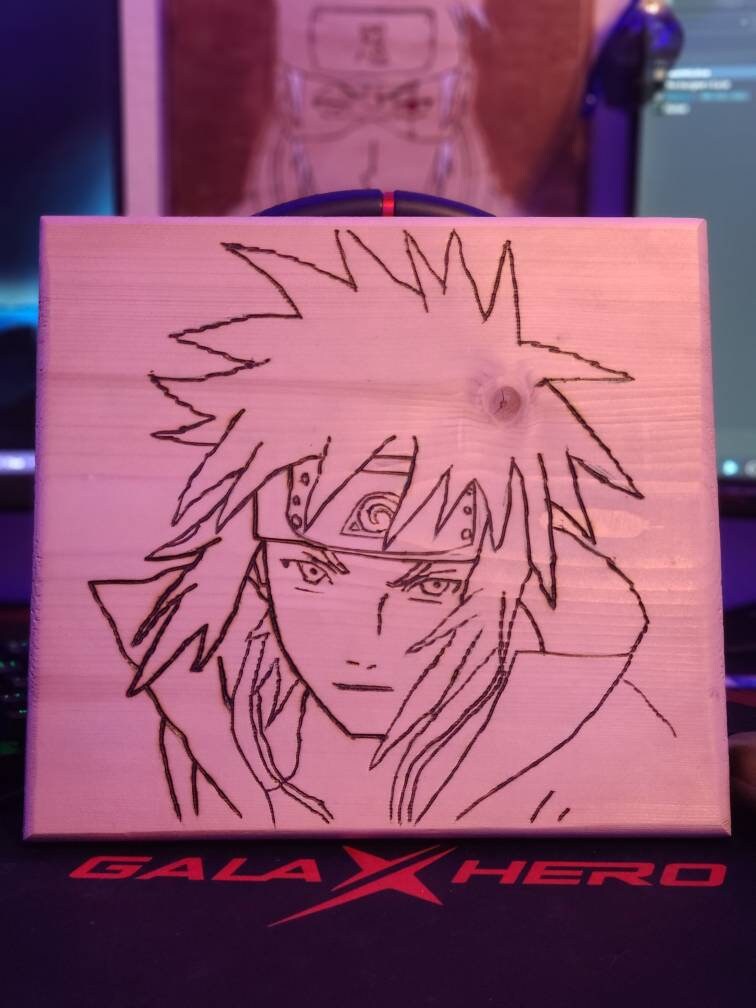 Custom Wood Burnt Anime Plaque - Etsy