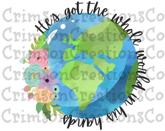 He's Got the Whole World in His Hands Religious - Etsy