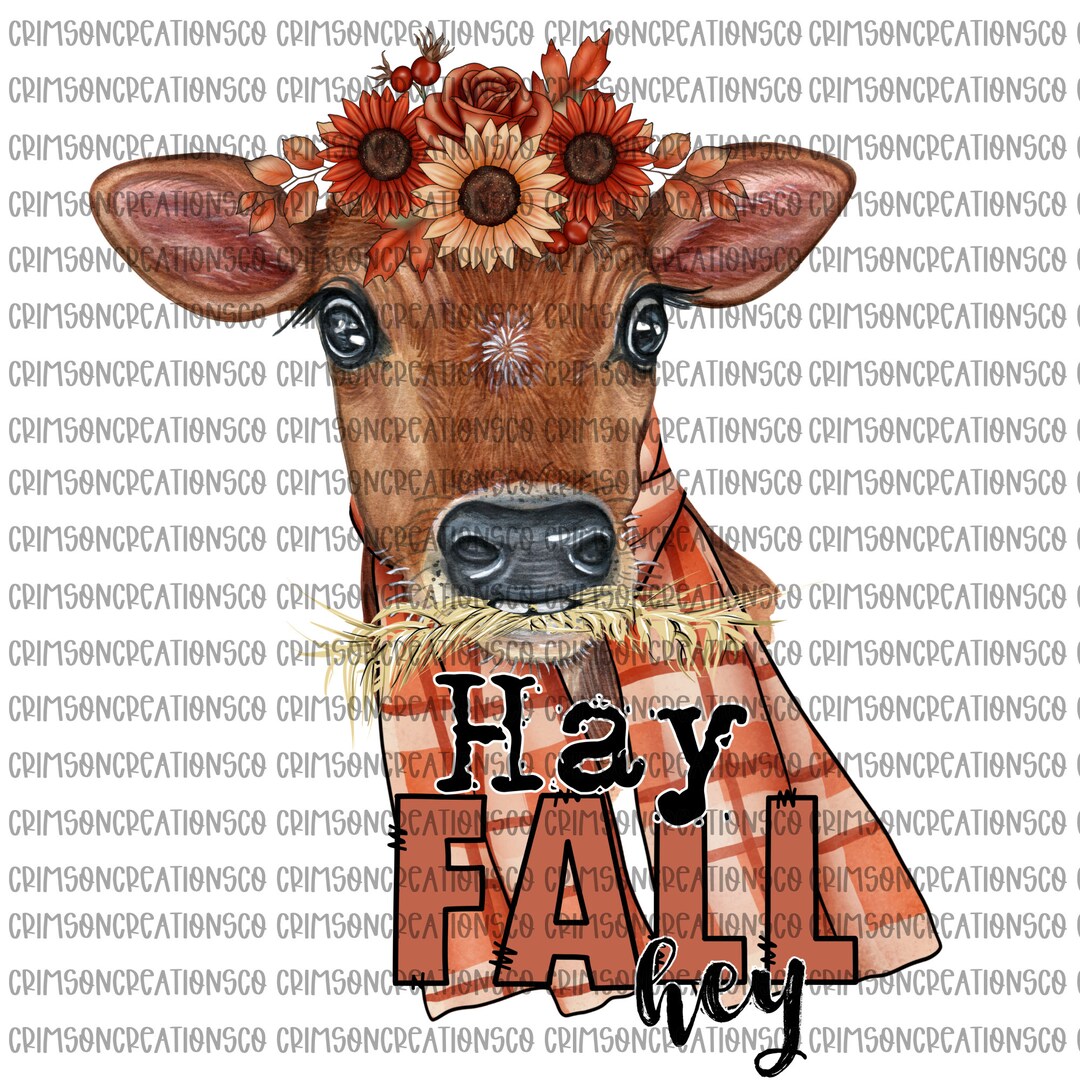 Hay Fall Hey Cow Sublimation Transfer Fall Sublimation - Etsy