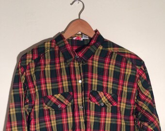 Grunge plaid shirt | Etsy