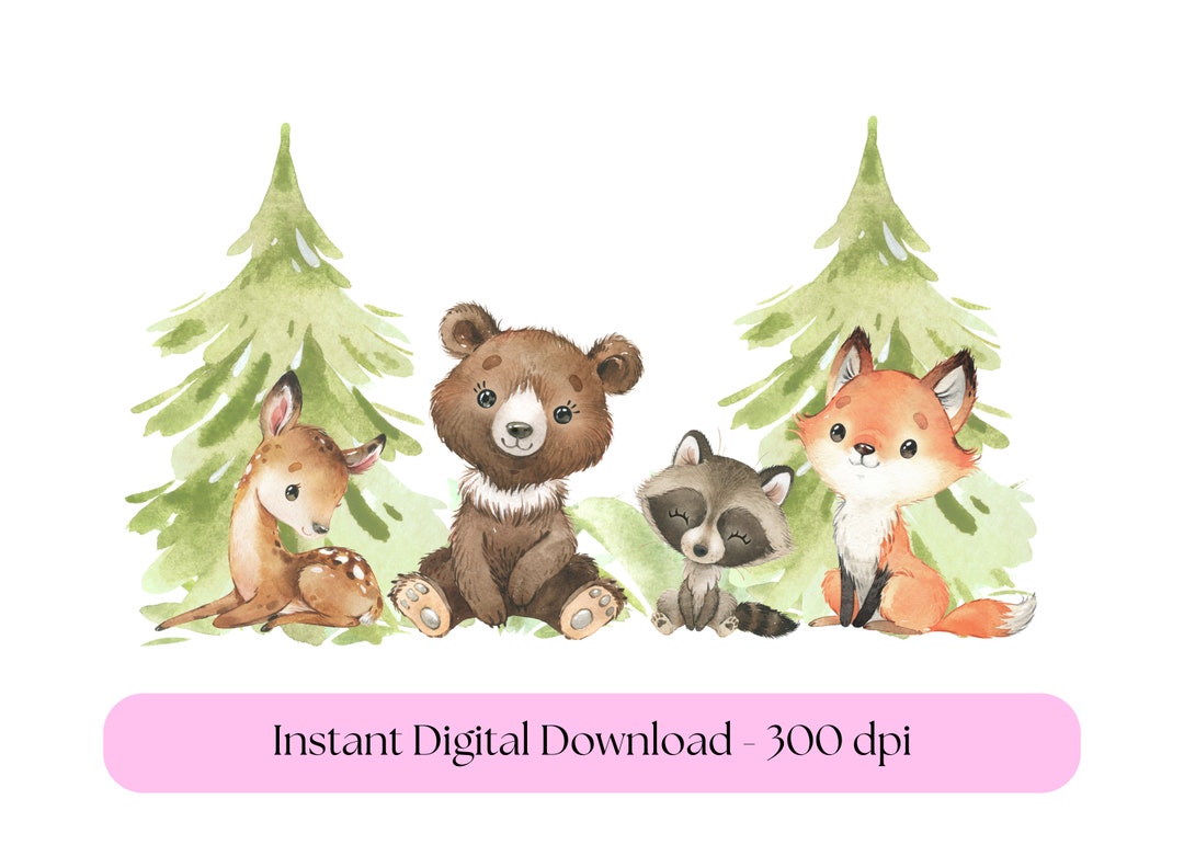 Woodland Animals PNG Design Cute Woodland Animals PNG Fox Png Forest ...