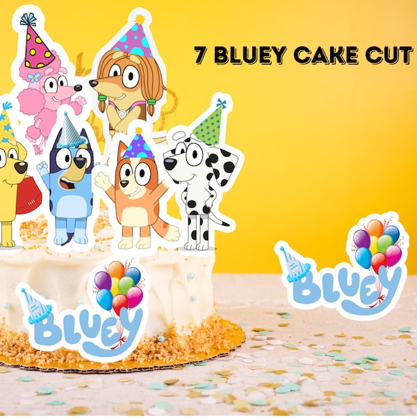 Bluey party cut outs - Etsy.de