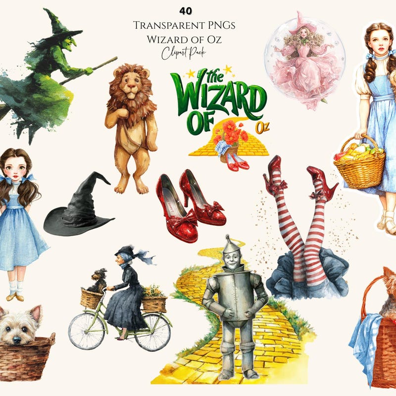 Watercolor Oz Characters - Etsy UK