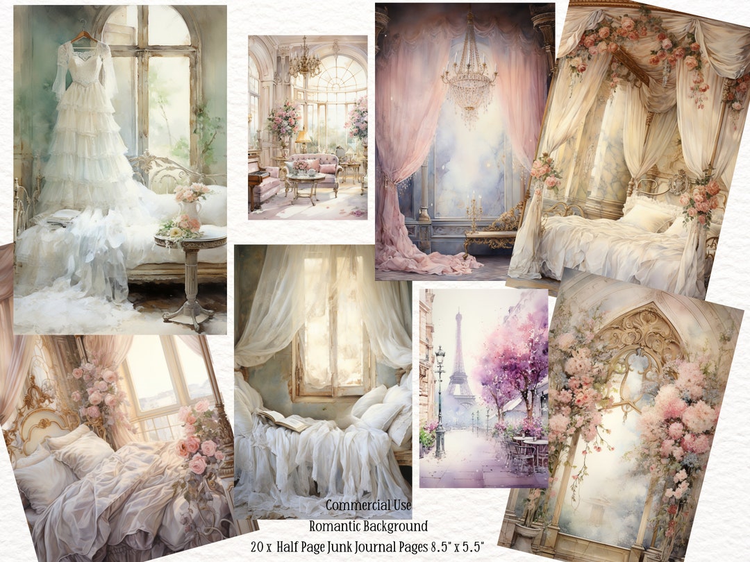 Rooms Junk Journal, Room Printable Papers, Room Background Papers ...