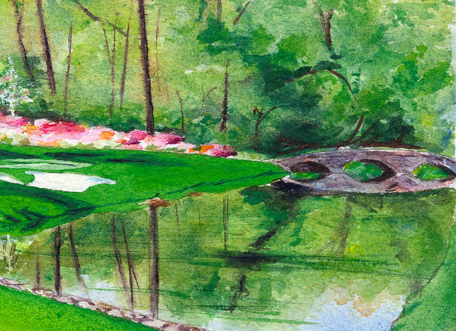 The Masters Amen Corner Hole #12 Augusta National Golf Course - Etsy