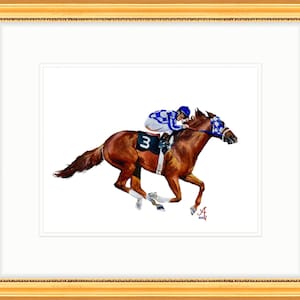 The Finishing Stride: Secretariat's Triumph Horse Racing Print, Equine ...