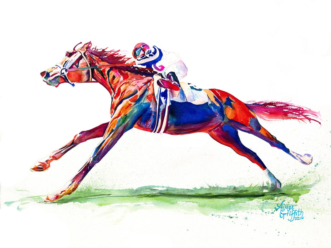 Stretch - Keeneland Race Track Horse Racing Art Print and Decor - Etsy