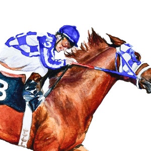 The Finishing Stride: Secretariat's Triumph Horse Racing Print, Equine ...