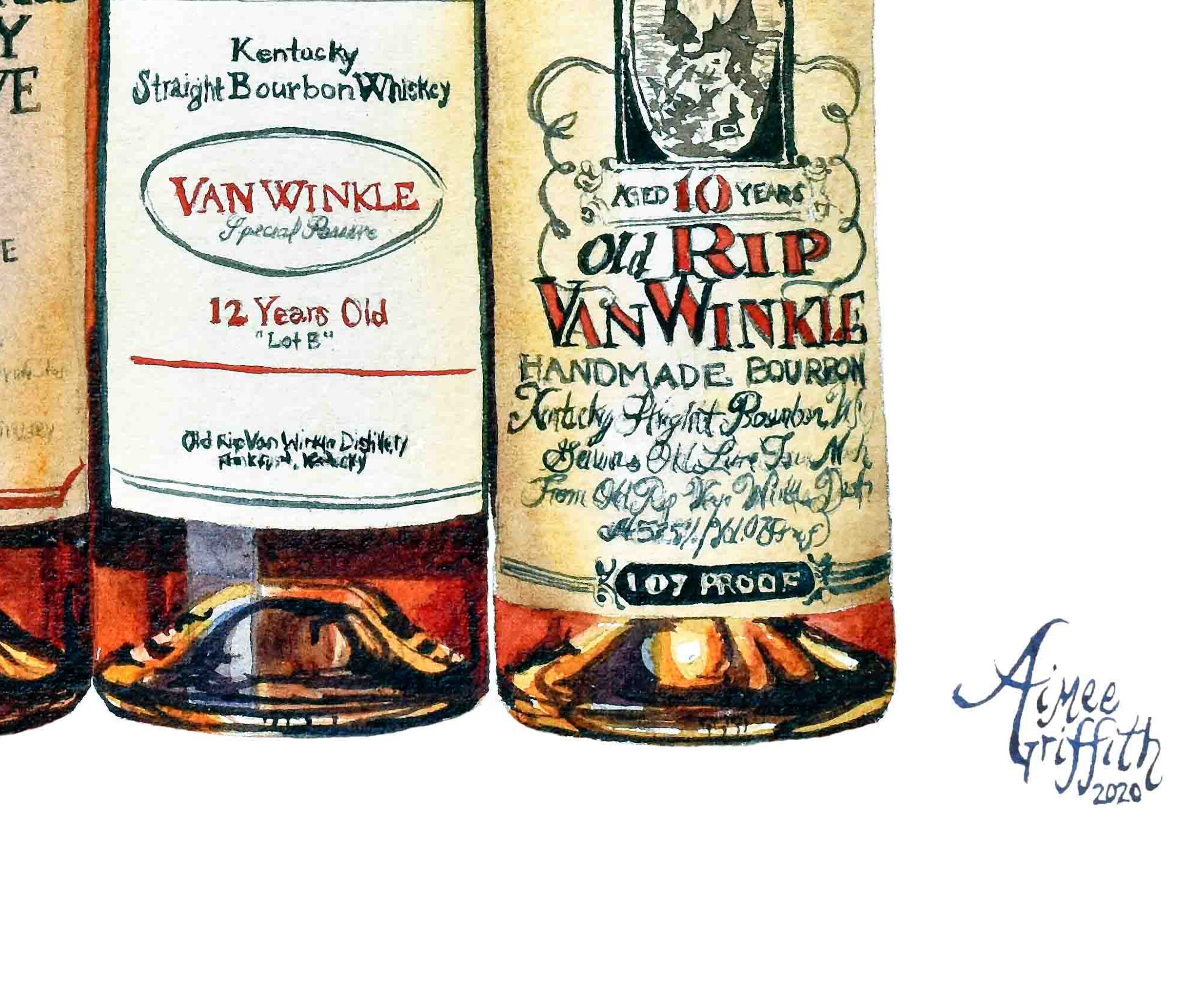 Old Rip Van Winkle Family of Bourbon Whiskeys White Background - Etsy UK