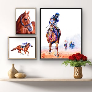 The Finishing Stride: Secretariat's Triumph Horse Racing Print, Equine ...