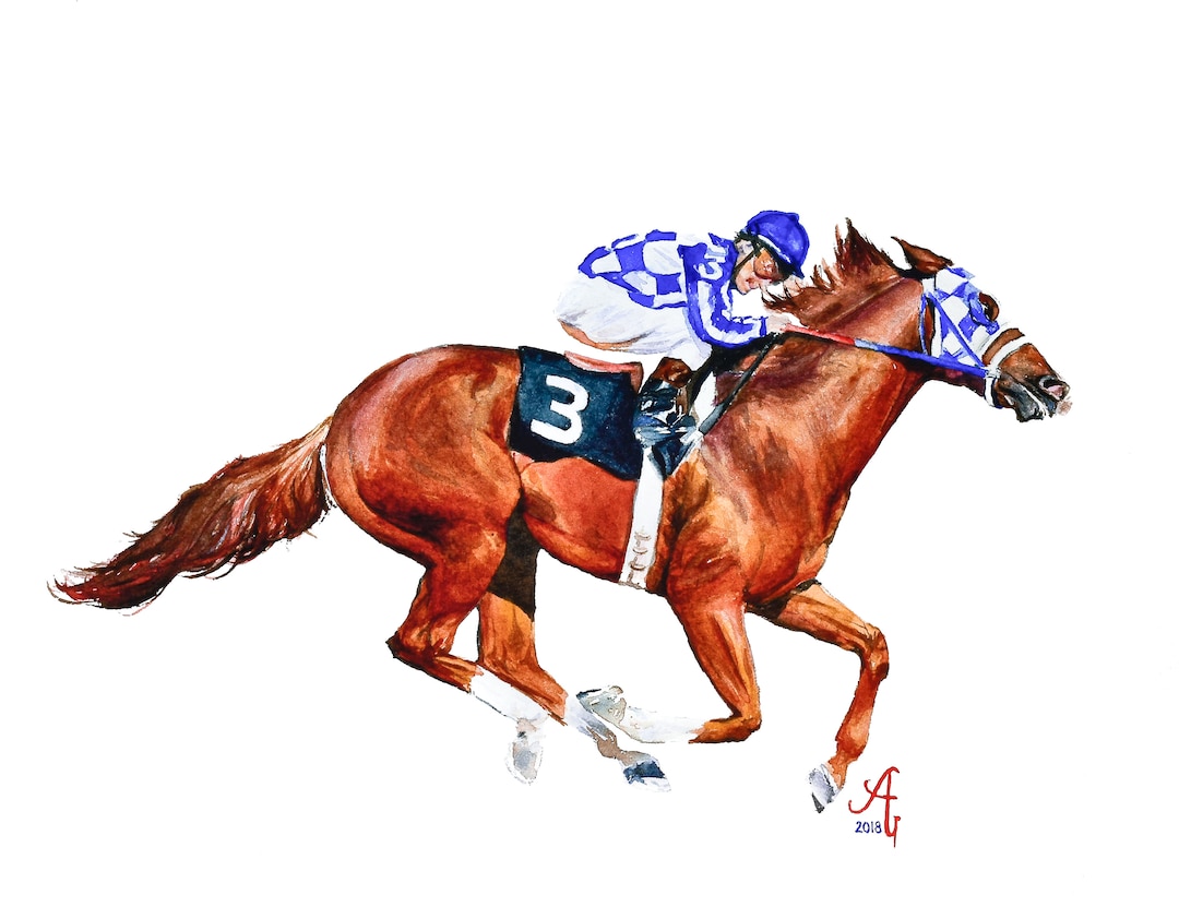 The Finishing Stride: Secretariat's Triumph Horse Racing Print, Equine ...