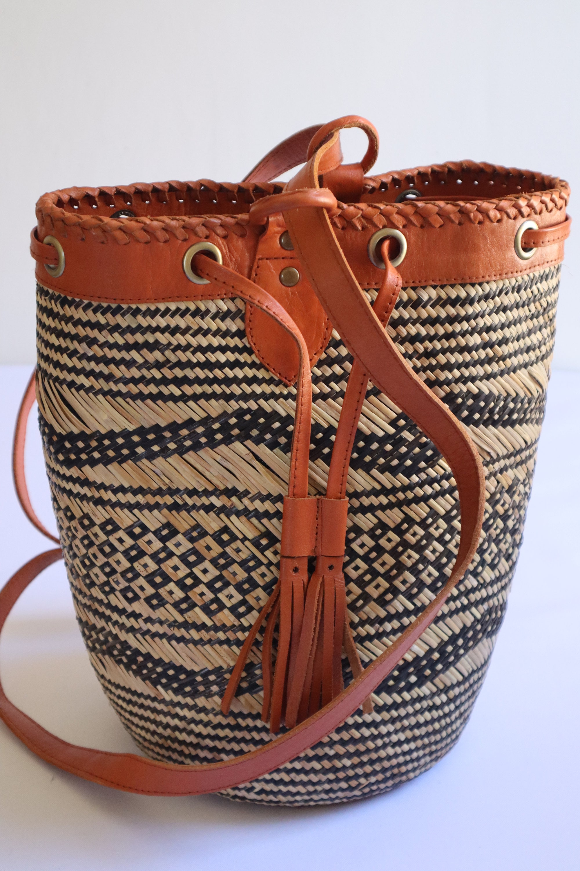 Rattan Bag Rattan Backpack Tribal Tulum Crossbody Shoulder - Etsy