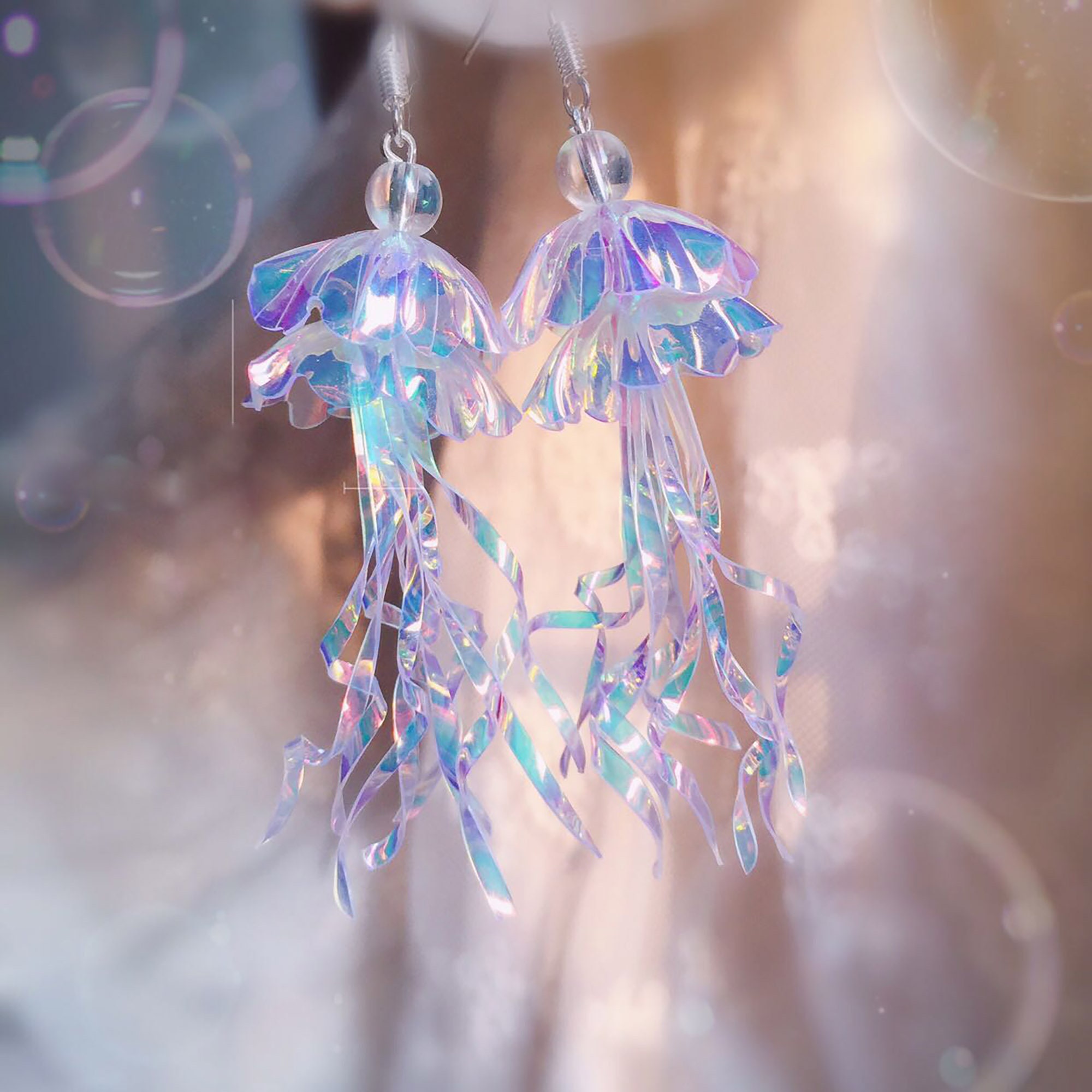 Jellyfish Earring Handmade Jelly fish earrings-wedding | Etsy