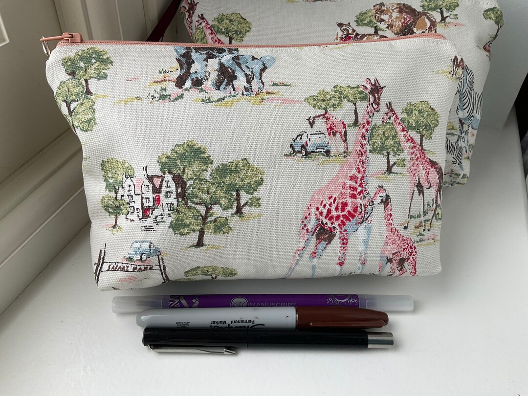 Safari Animals, Pencil Case, Stationary Case, Lion Print, Animal Print ...