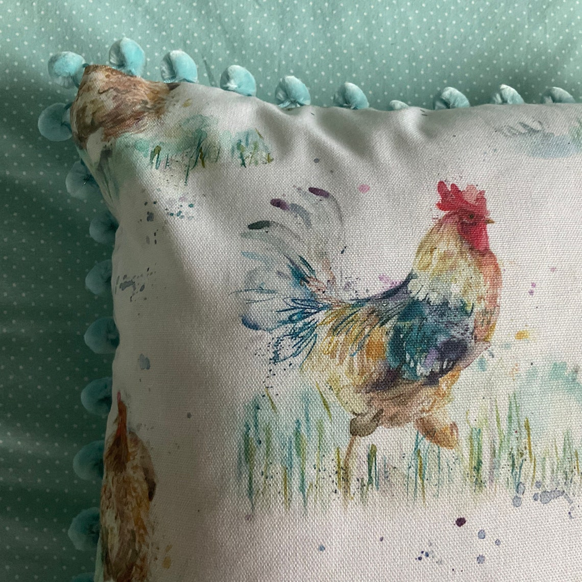 Chicken Cushion Chicken Gift Chicken Print Voyage Fabric - Etsy UK