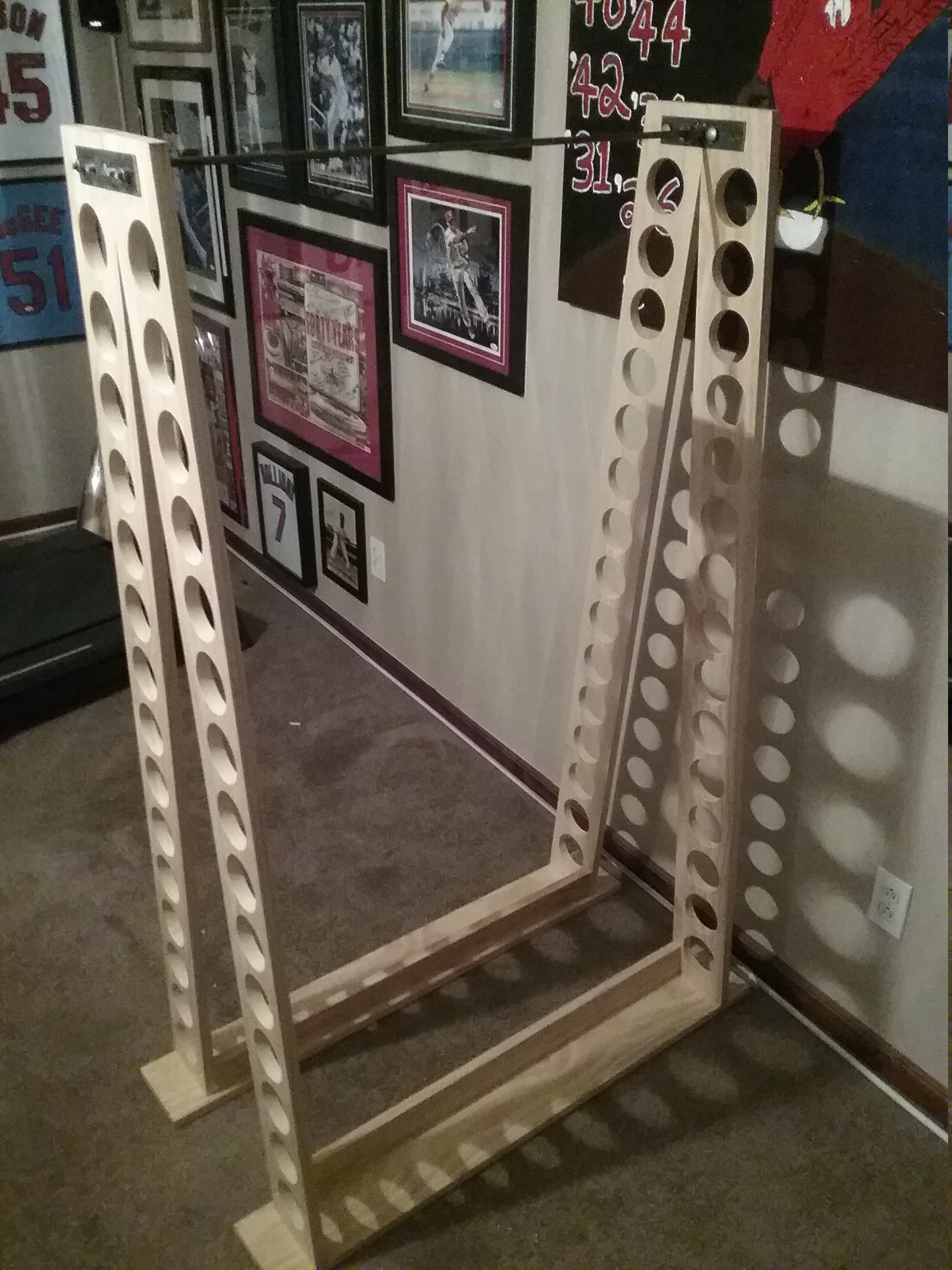 30 Bat Wood A-frame Baseball Bat Display Rack Premium Pine - Etsy