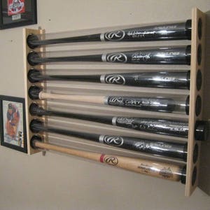 7bat Wood - Baseball Bat Display Rack - Premium Pine Wood - Etsy