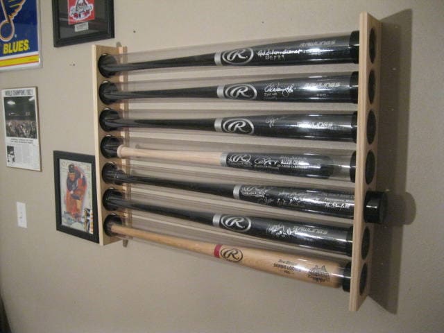 7bat Wood Baseball Bat Display Rack Premium Pine Wood - Etsy
