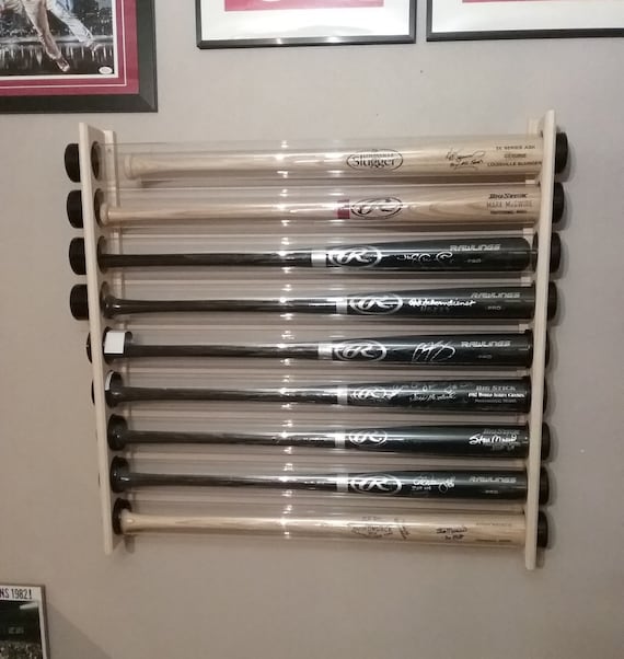 9bat wood Baseball Bat Display Rack Premium Pine Wood | Etsy