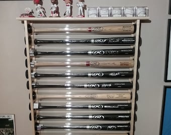1bat Wood W/ Top Shelf Baseball Bat Display Rack Premium Pine Wood - Etsy