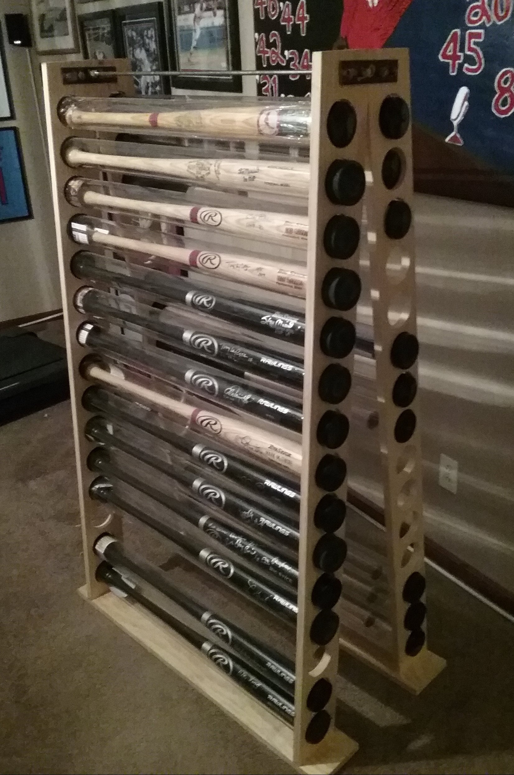 30 Bat Wood A-frame Baseball Bat Display Rack Premium Pine - Etsy