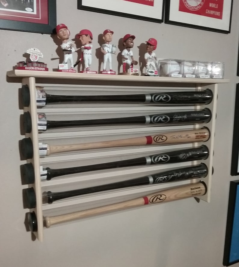 3bat Wood W/ Top Shelf Baseball Bat Display Rack Premium Pine Wood - Etsy