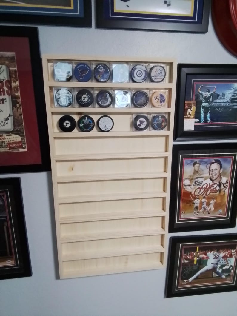 Hockey Puck Display Shelf - Holds 60 Pucks - Etsy
