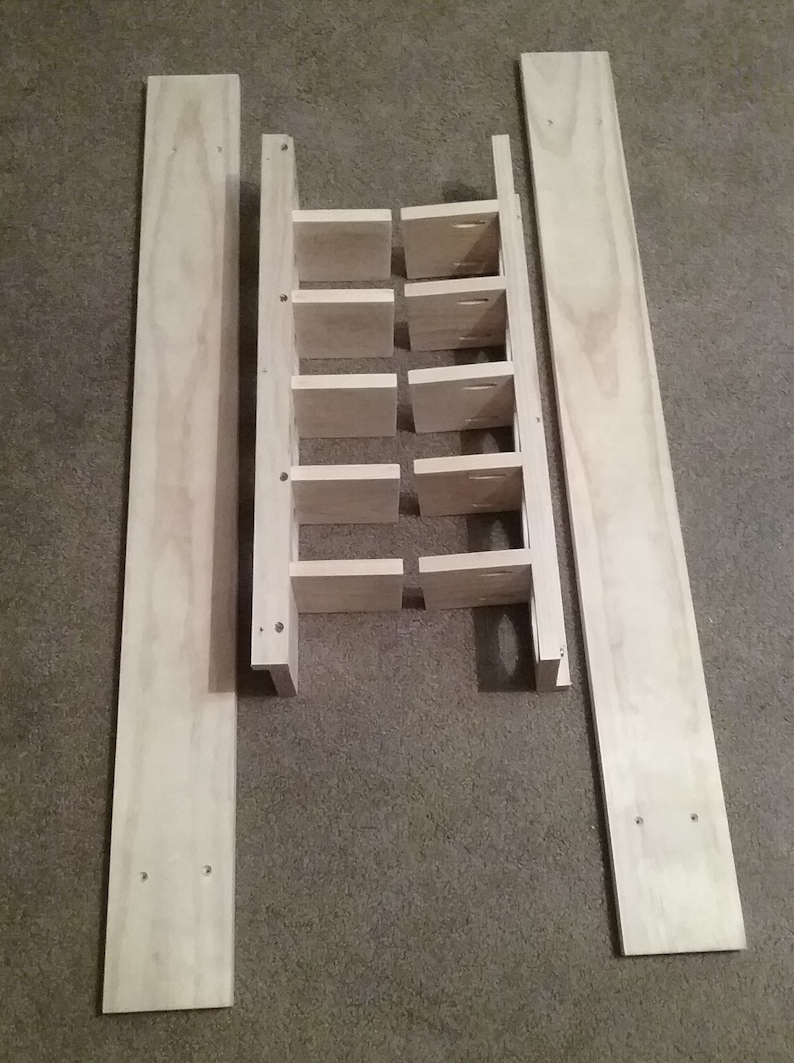 7bat Wood - Baseball Bat Display Rack W/ Multiple Shelves- Premium Pine ...