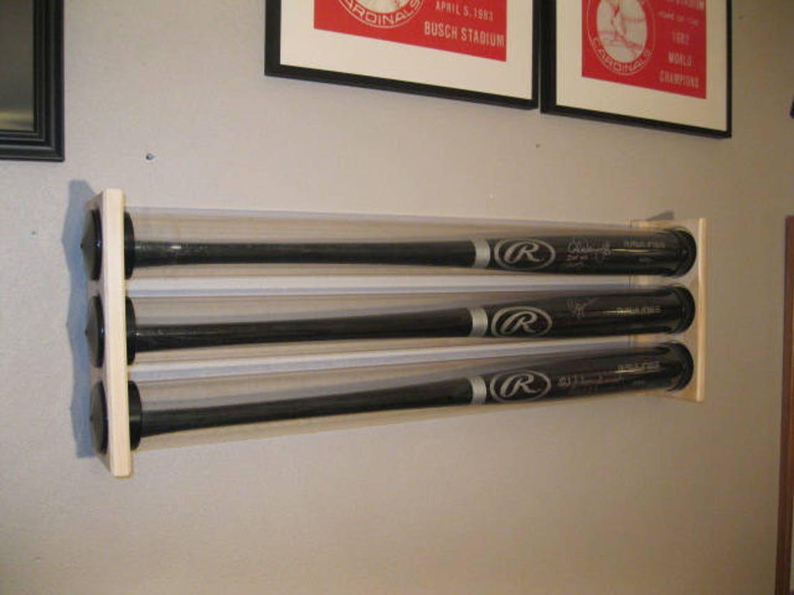 3bat Wood Baseball Bat Display Rack Premium Pine Wood - Etsy