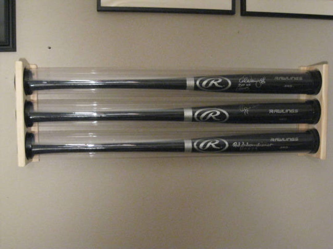 3bat Wood - Baseball Bat Display Rack - Premium Pine Wood - Etsy