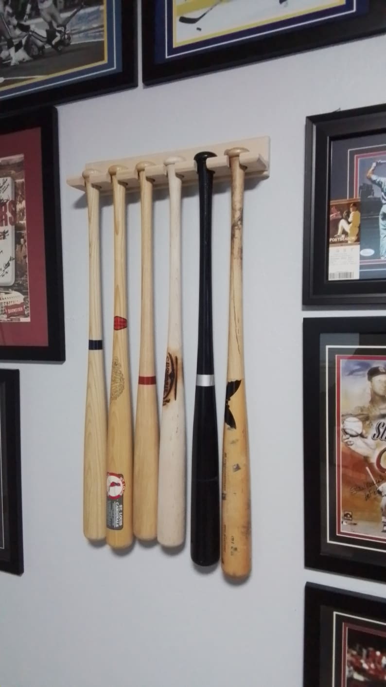 Vertical Display Rack Regular Baseball Bat Wood - Etsy