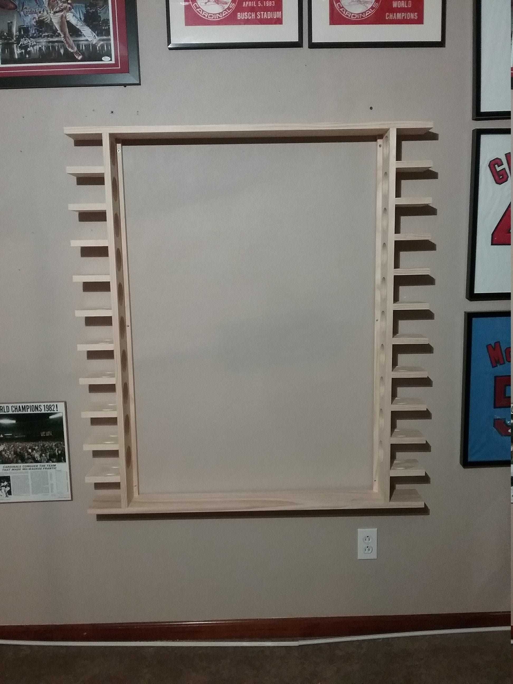 10bat Wood Baseball Bat Display Rack W/ Multiple Shelves | Etsy