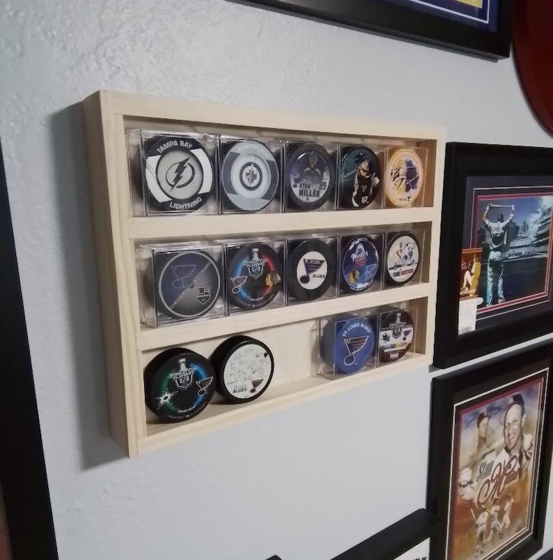 Hockey Puck Display Shelf - Holds 15 Pucks - Etsy