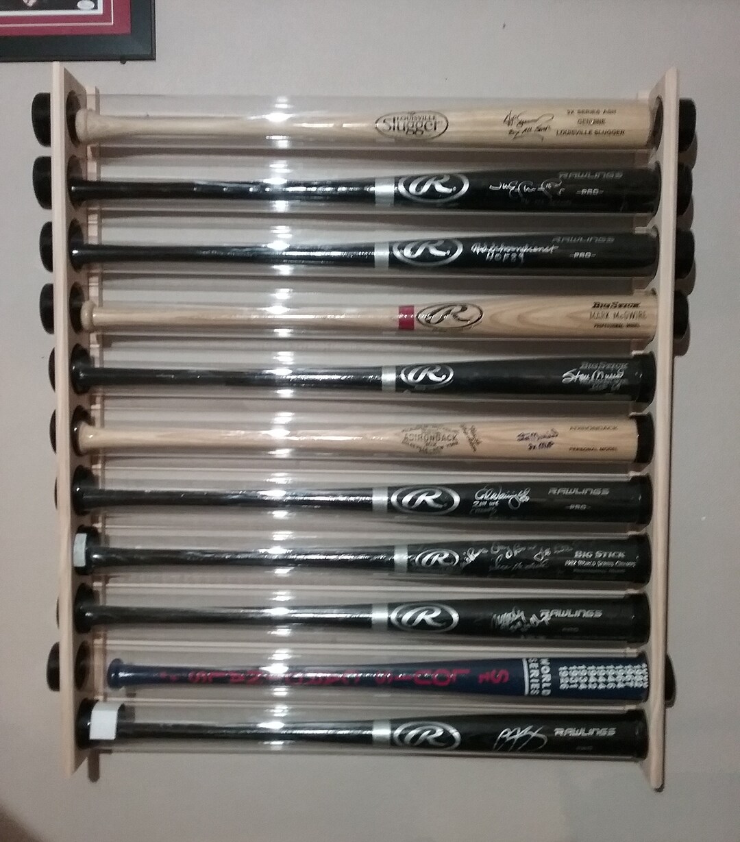 14bat Wood - Baseball Bat Display Rack - Premium Pine Wood - Etsy