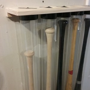 2bat Wood - Vertical Baseball Bat Display Rack - Premium Pine Wood - Etsy