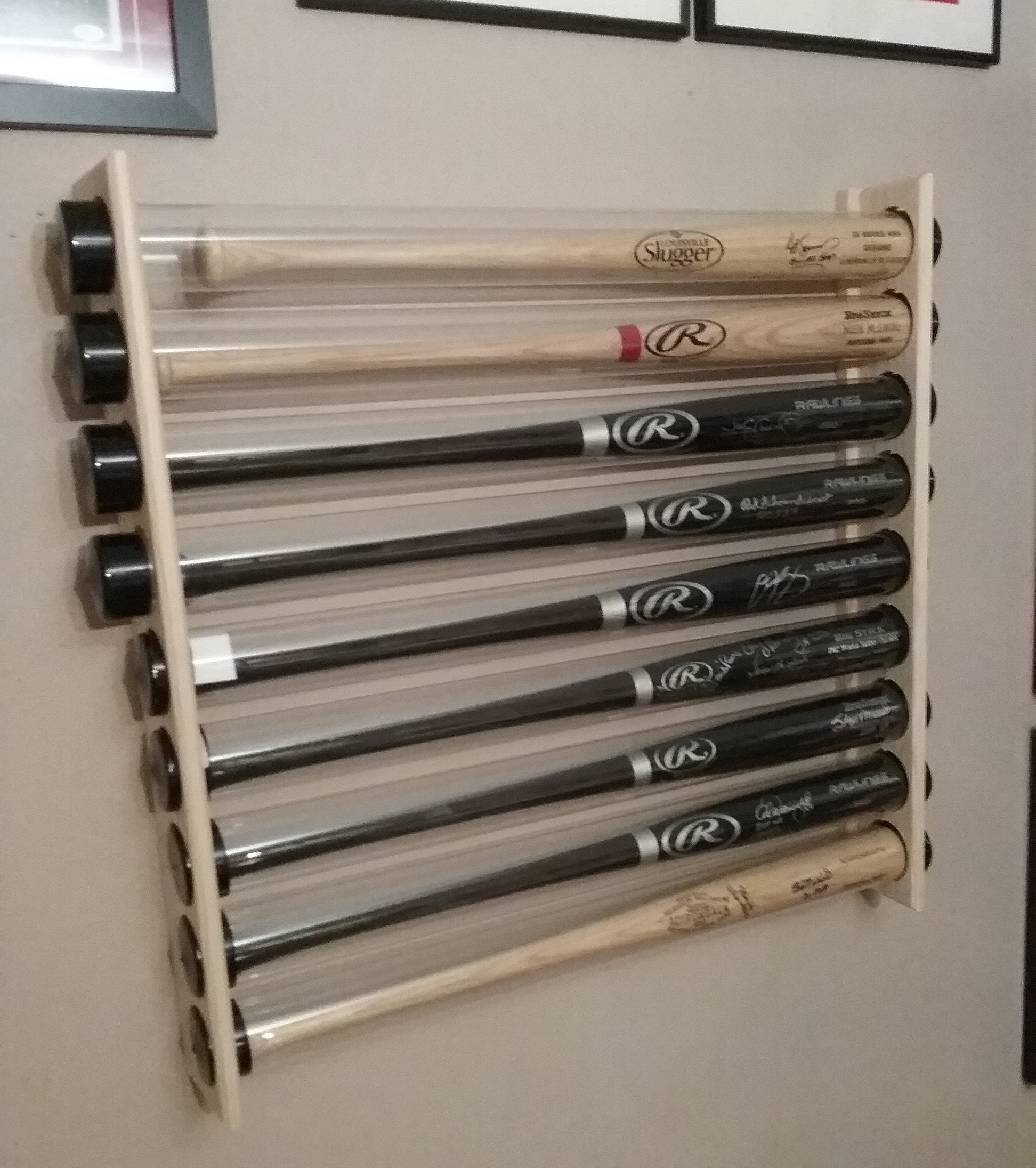 9bat wood Baseball Bat Display Rack Premium Pine Wood | Etsy