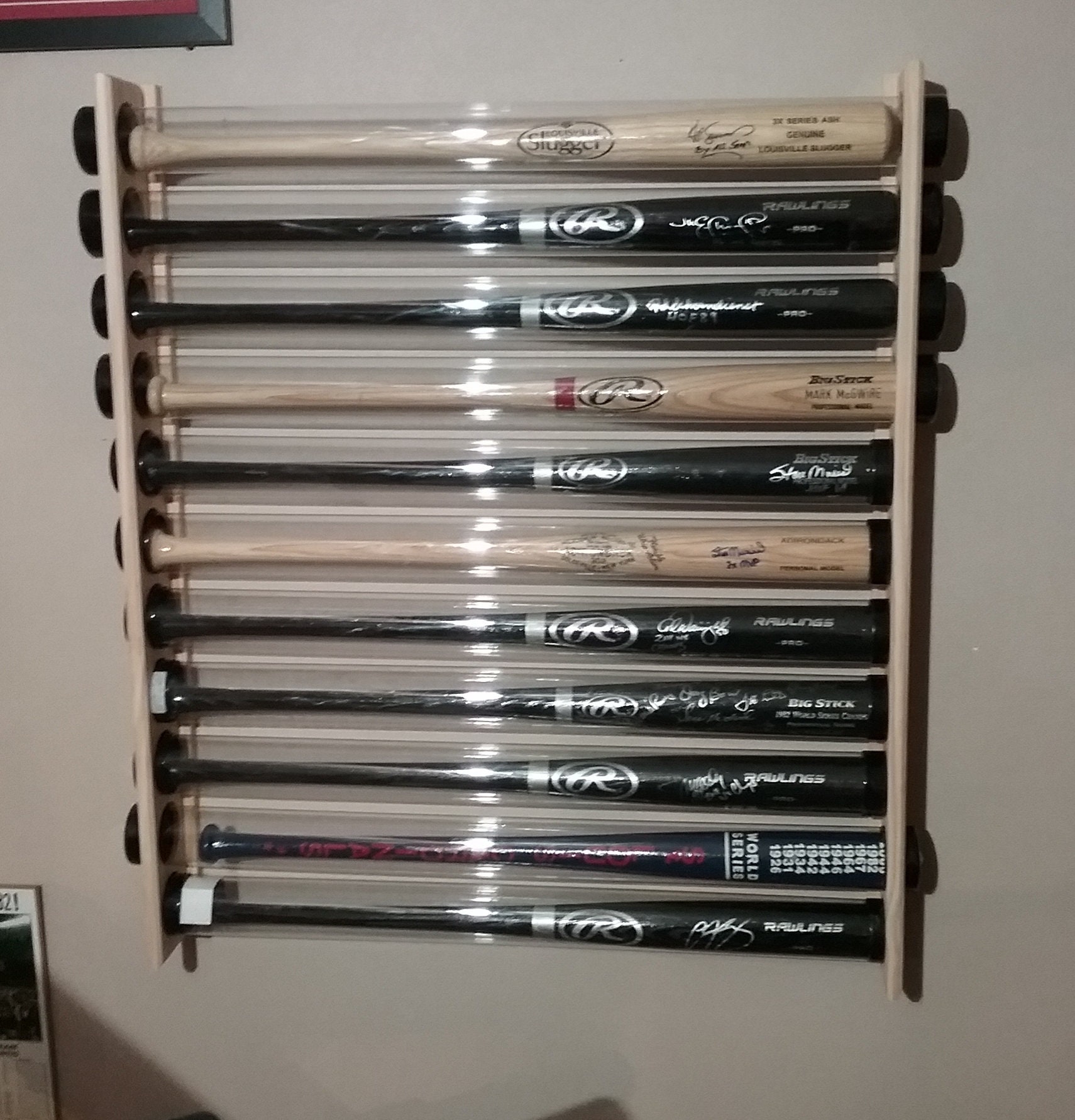 14bat Wood Baseball Bat Display Rack Premium Pine Wood - Etsy