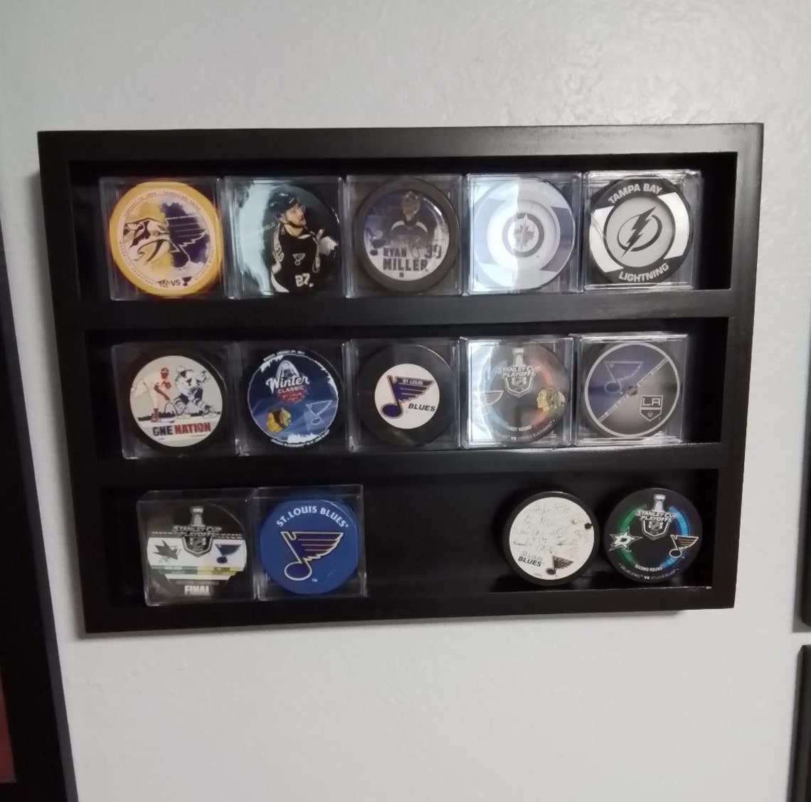 Hockey Puck Display Shelf - Holds 15 Pucks - Etsy