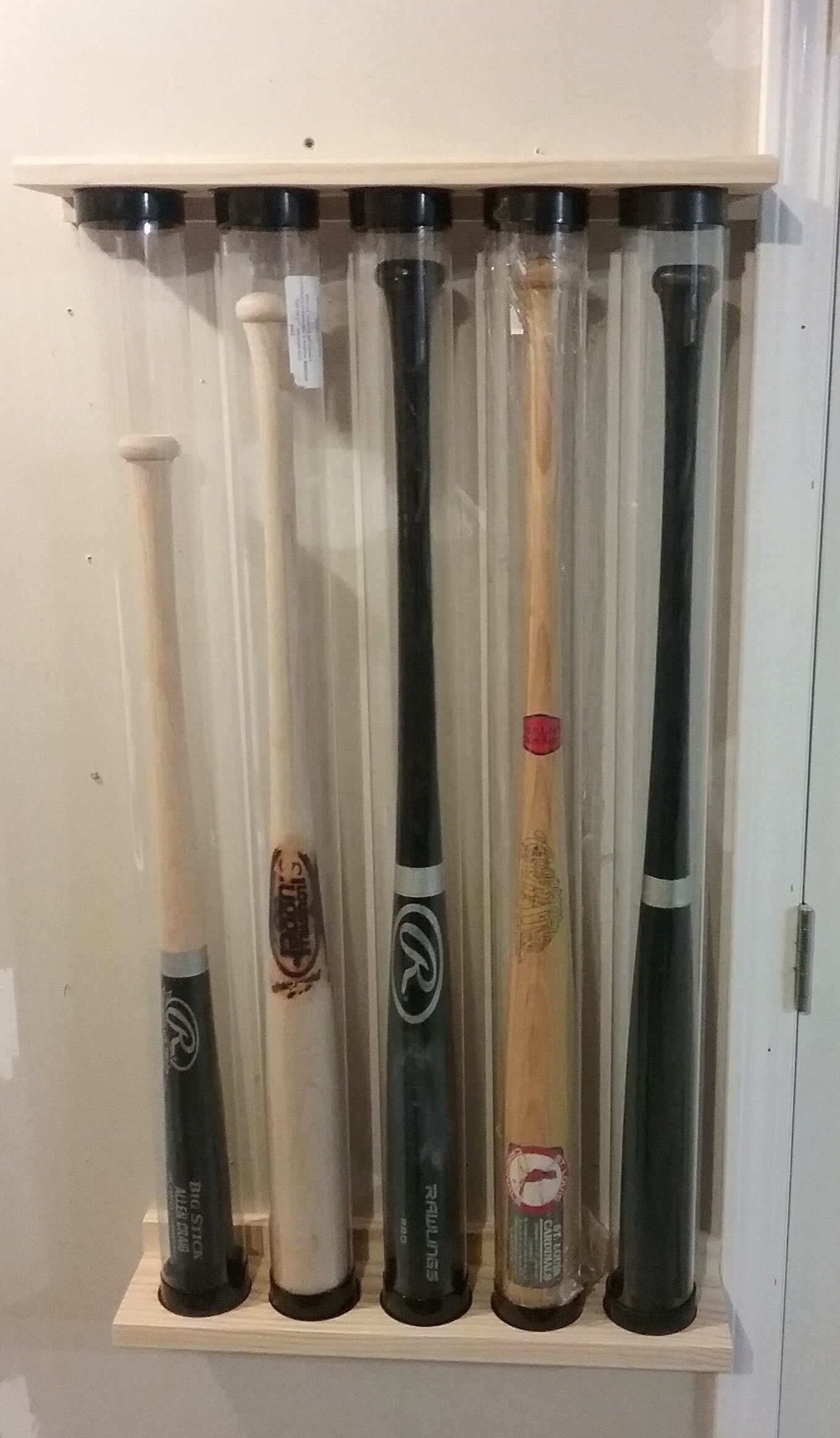 3bat Wood Vertical Baseball Bat Display Rack Premium Pine - Etsy