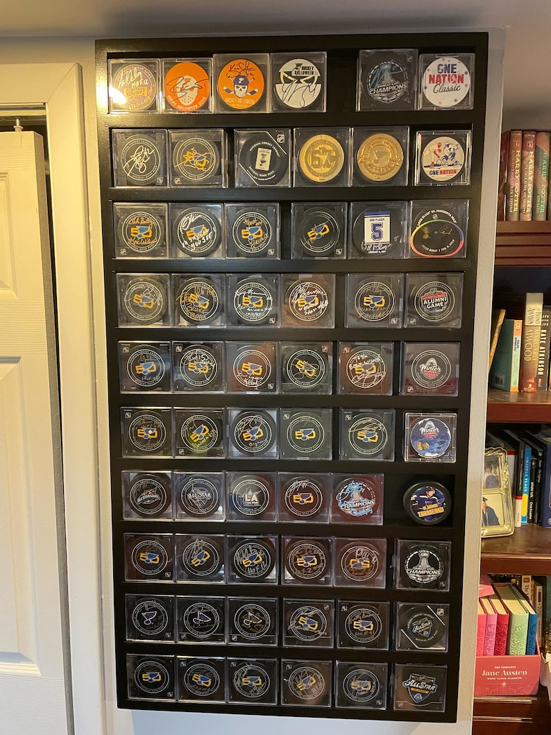 Hockey Puck Display Shelf - Holds 60 Pucks - Etsy