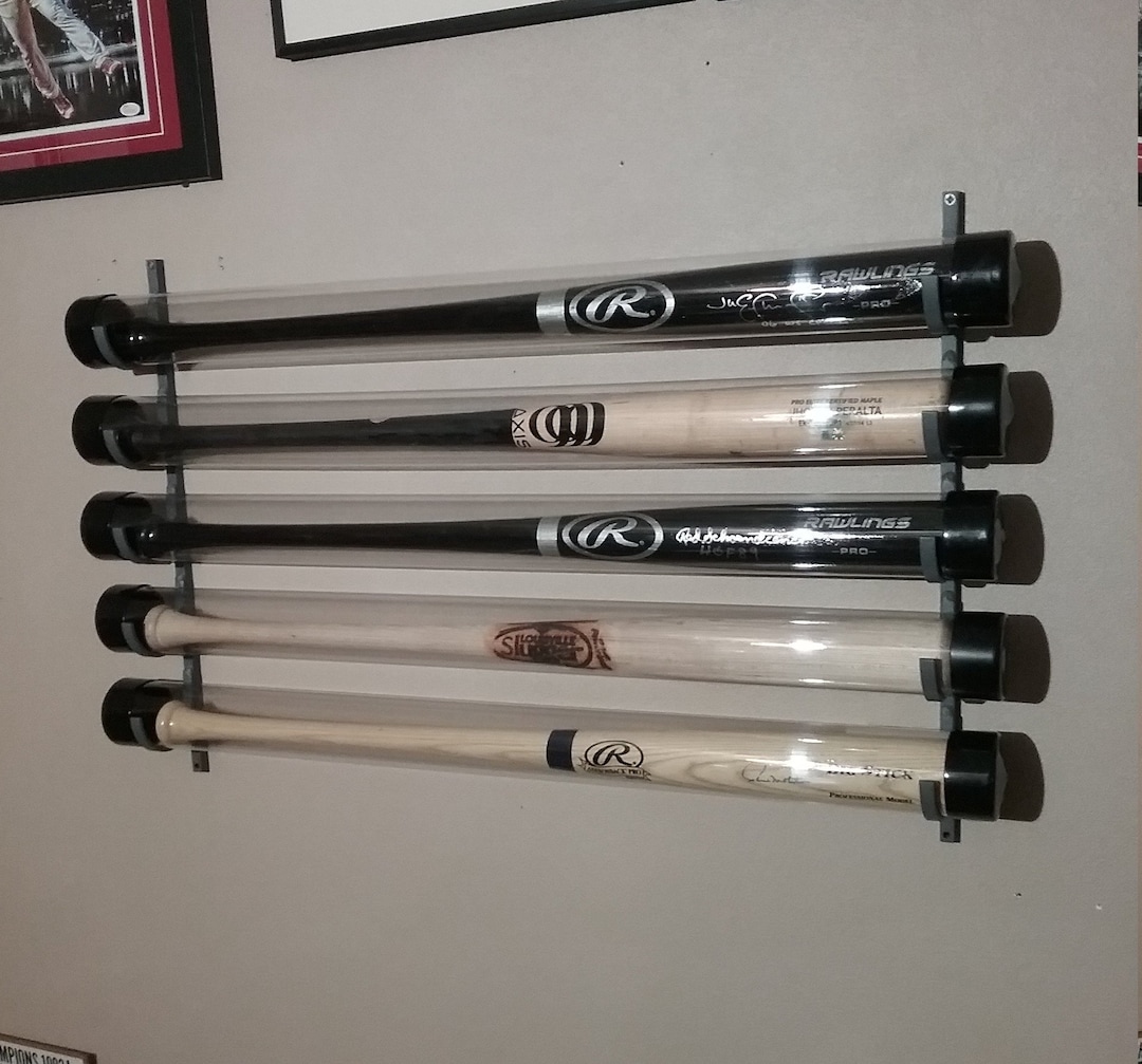 5bat Rack Metal - Baseball Bat Display Rack - Etsy
