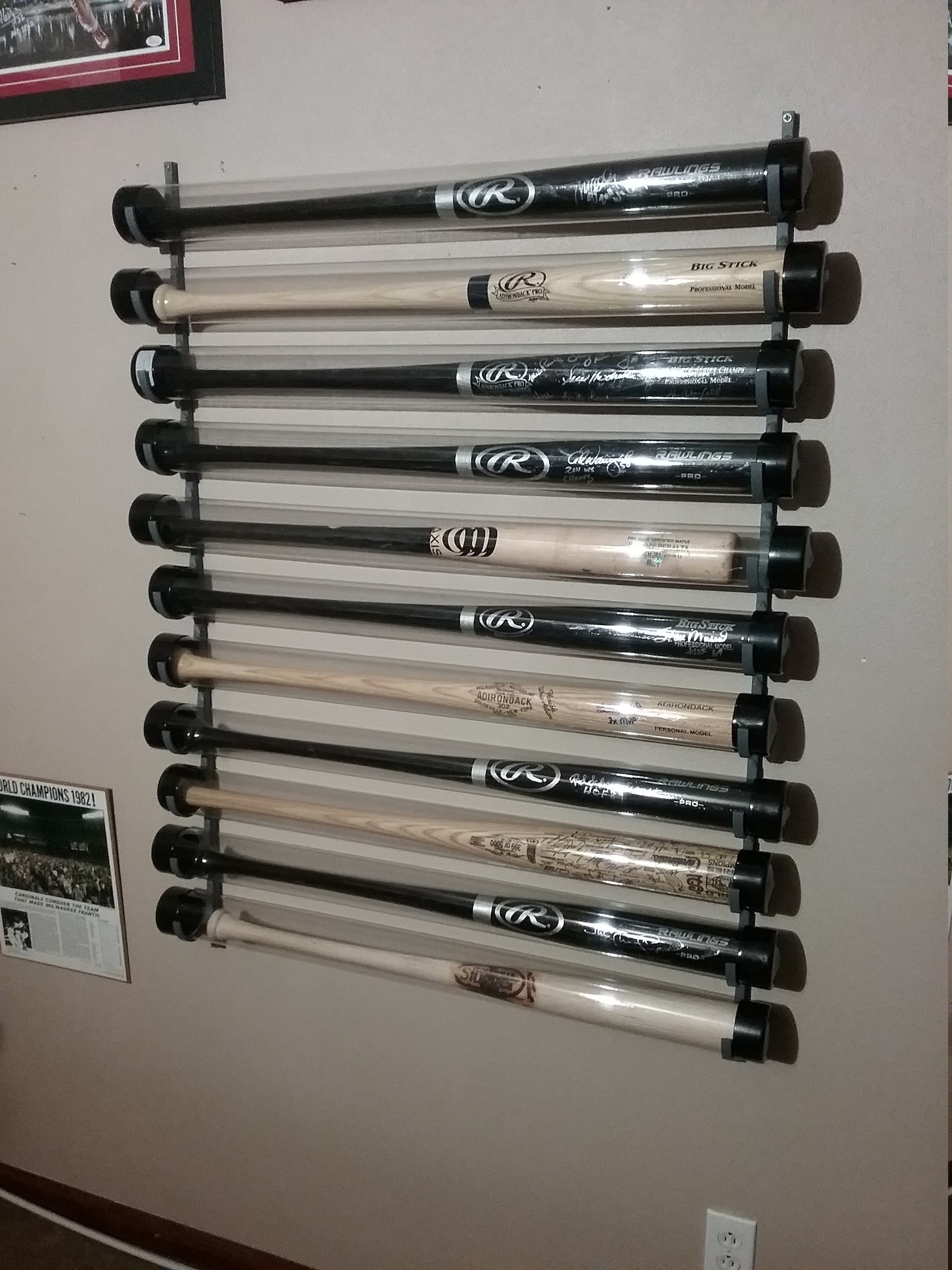 9bat Rack Metal - Baseball Bat Rack - Etsy