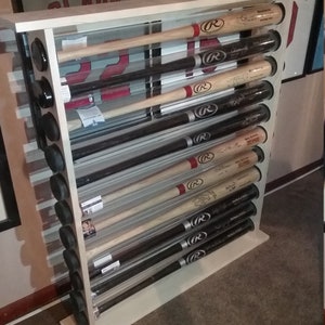 10 Bat - Wood Free Standing Baseball Bat Display Rack - Etsy